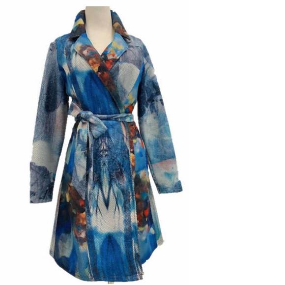 Adore | Jackets & Coats | New Adore Printed Jacket In Turquoise | Poshmark